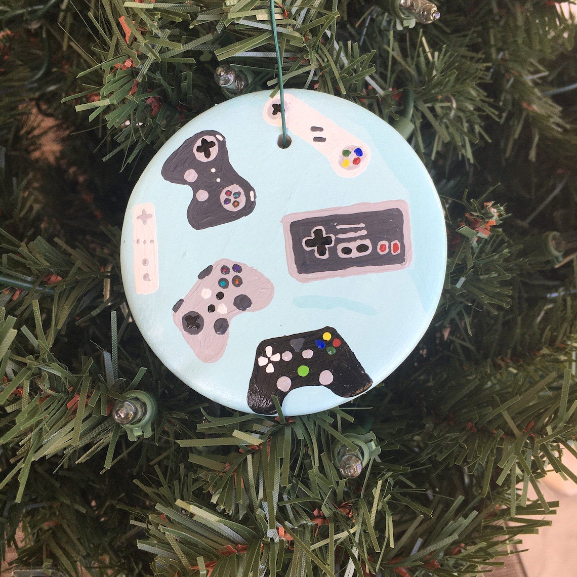 Personalized Gamer Christmas Ornament: Hand-painted Video Game ...