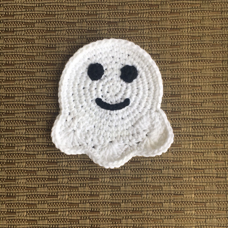 Ghost Coasters Set of Four Ghost Mug Rug Halloween - Etsy