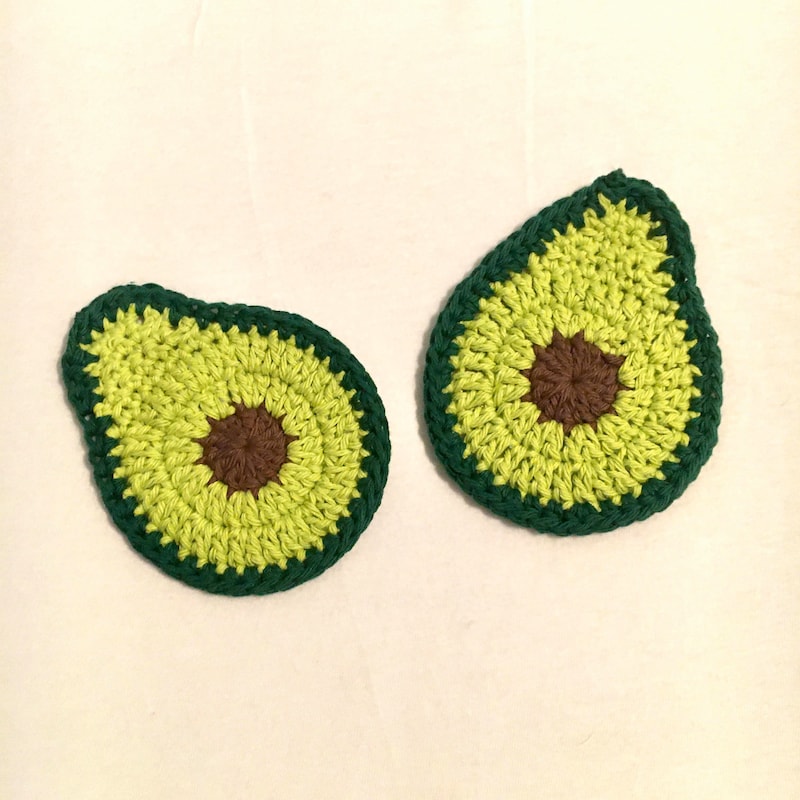Avocado Coaster Crochet - Etsy