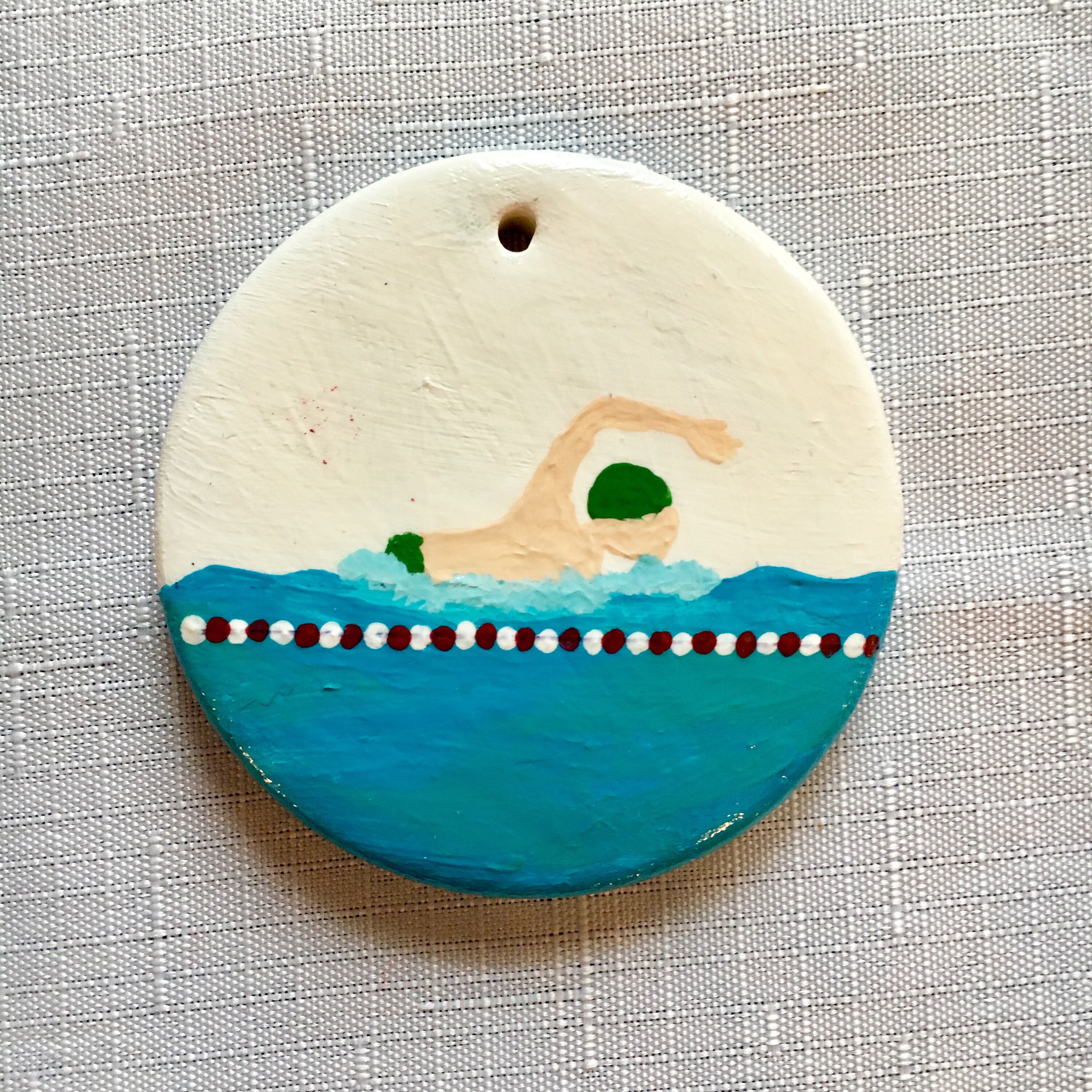 Personalized Swimmer Ornament -swimmer Christmas Ornament - Hand ...