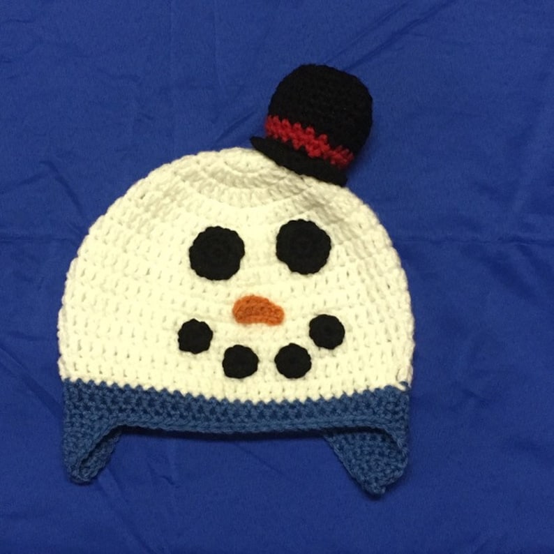 Snowman Hat Crochet Snowman Winter Hat Holiday Hats for | Etsy