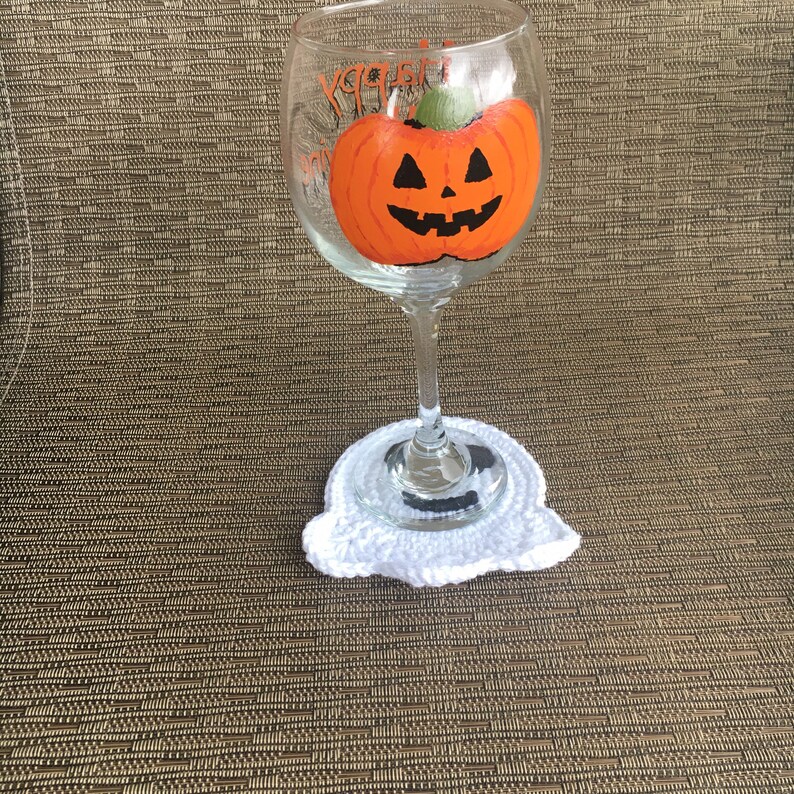 Ghost Coasters Set of Four Ghost Mug Rug Halloween - Etsy