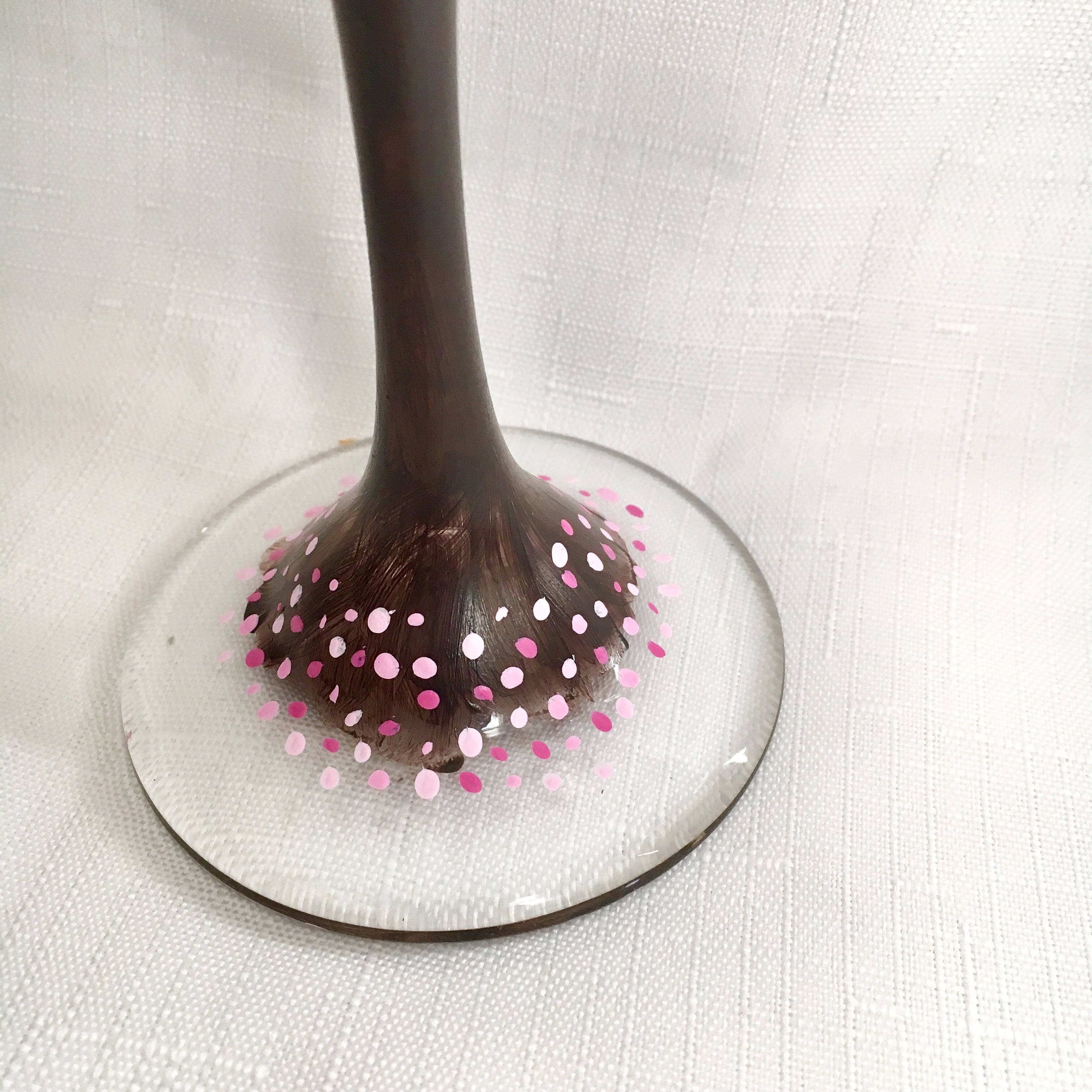 Cherry Tree Wine Glass - Cherry Blossom Wine Glass - Pink Wine Glasses ...