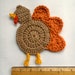 Turkey Coasters Thanksgiving Coaster Turkey Mug Rug Holiday Coasters ...