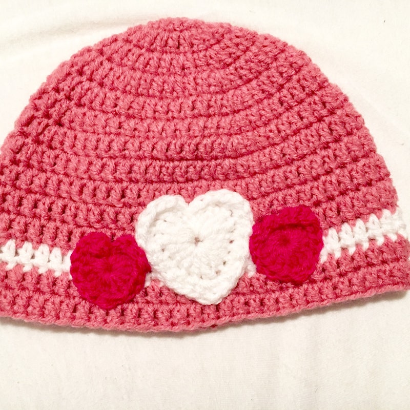 Crochet Heart Hat - Etsy