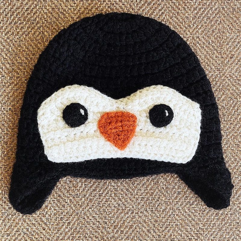 Knitted Beanie Penguin - Etsy