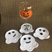 Ghost Coasters Set of Four Ghost Mug Rug Halloween - Etsy