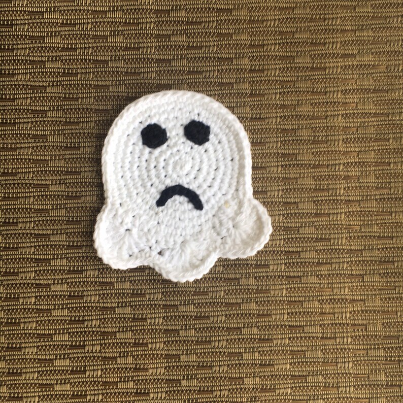 Ghost Coasters Set of Four Ghost Mug Rug Halloween - Etsy