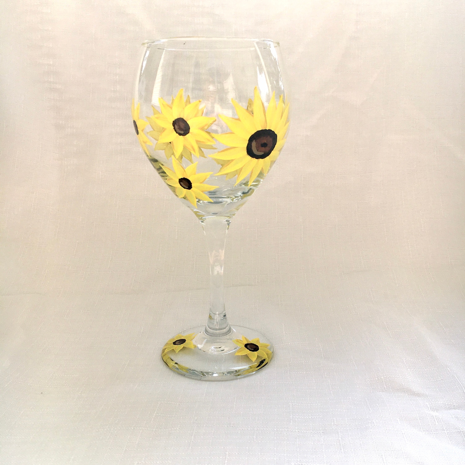 Personalized Sunflower Wine Glass Sunflower Wine Set Etsy