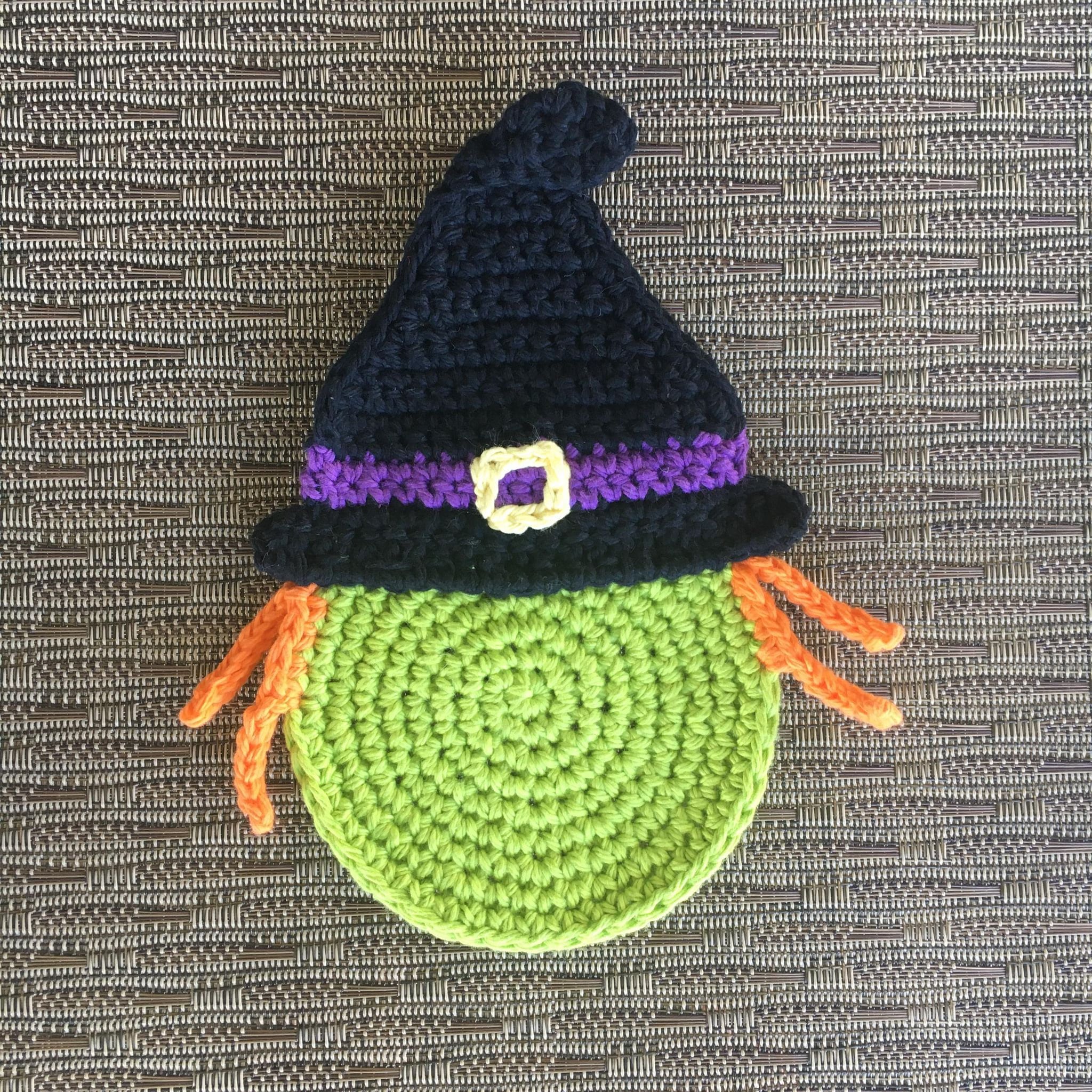 Witch Coaster Crochet Pattern: Halloween DIY Decor (PDF Digital ...