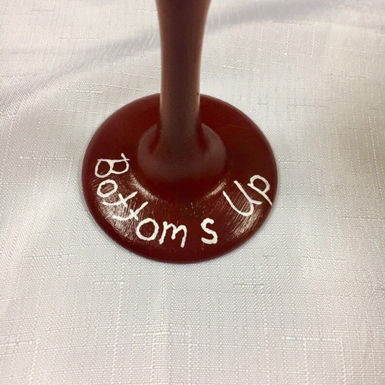 Santa Claus Bottoms up Wine Glass Funny Santa Wine Glass | Etsy