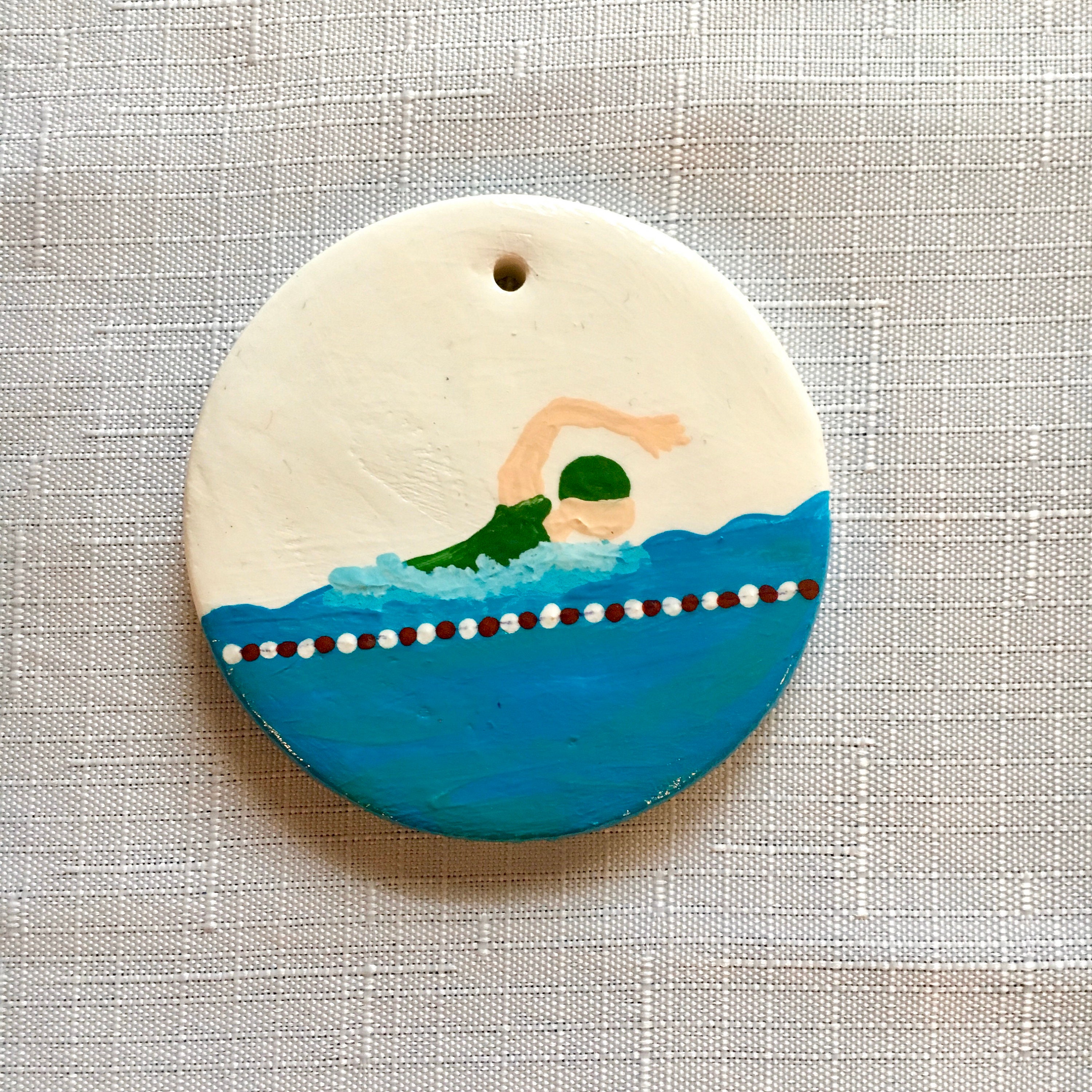 Personalized Swimmer Ornament Swimmer Christmas Ornament | Etsy