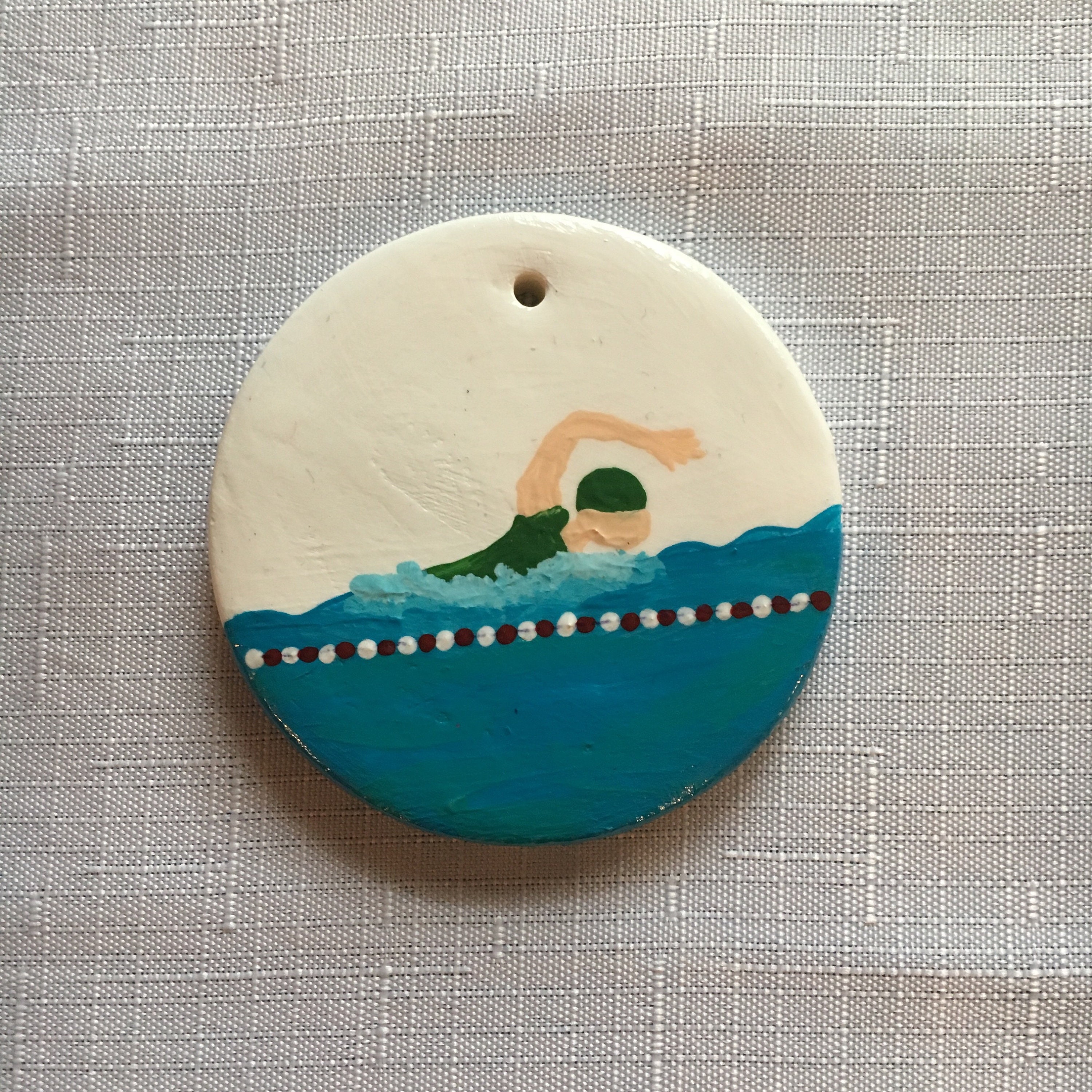 Personalized Swimmer Ornament -swimmer Christmas Ornament - Hand ...
