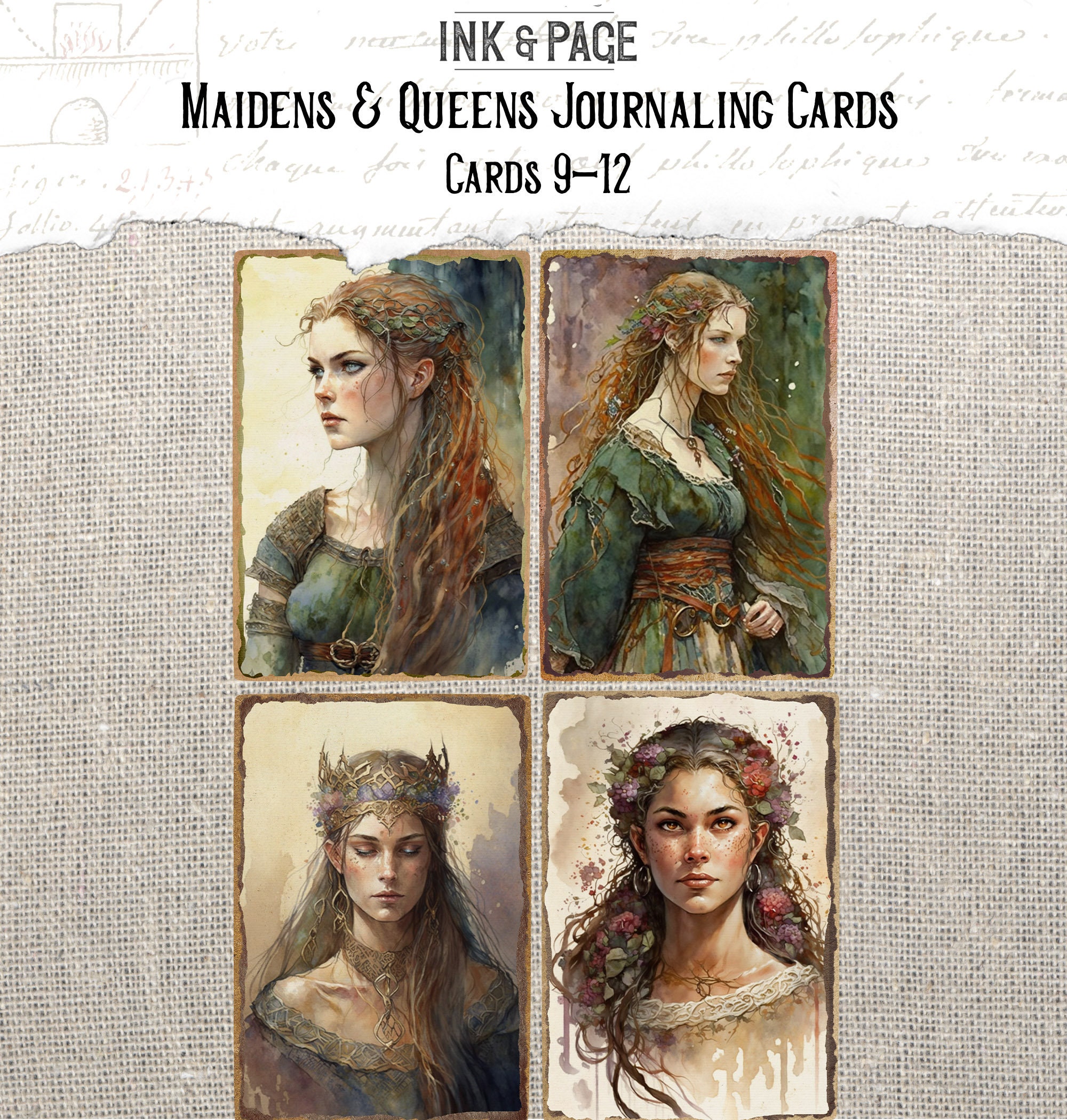 Maidens and Queens Printable Journal Cards, Celtic Dream Ireland ...
