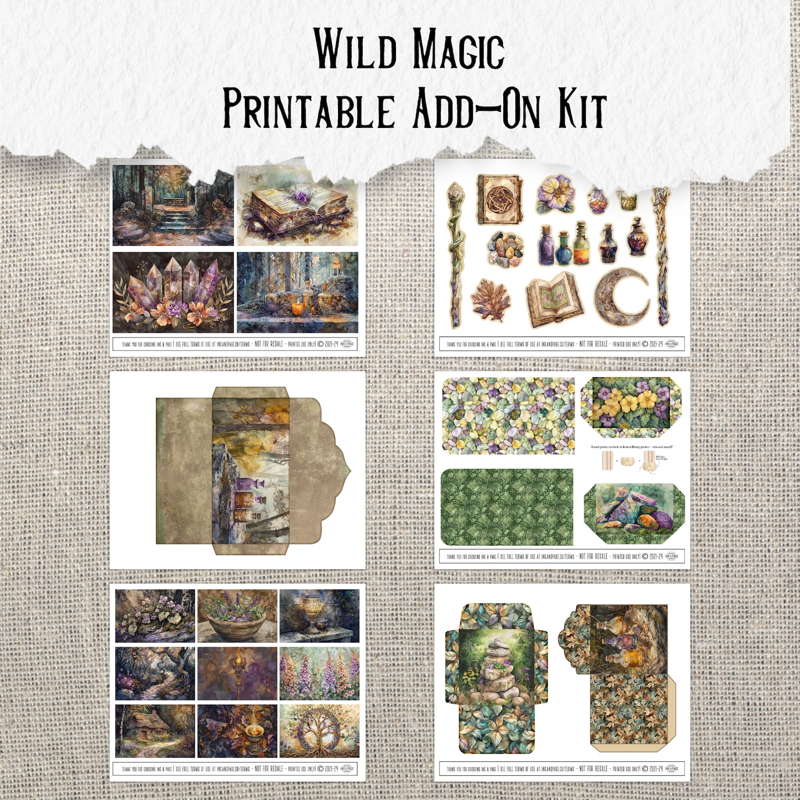 Wild Magic Printable Add-on Ephemera Celtic Junk Journal Ancient Wisdom ...