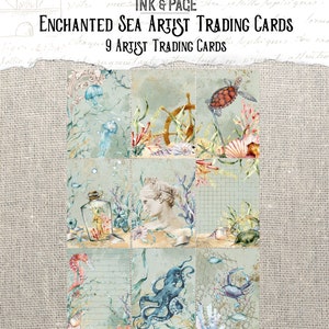 Enchanted Sea Artist Trading Cards, Printable Atcs, Junk Journal ...
