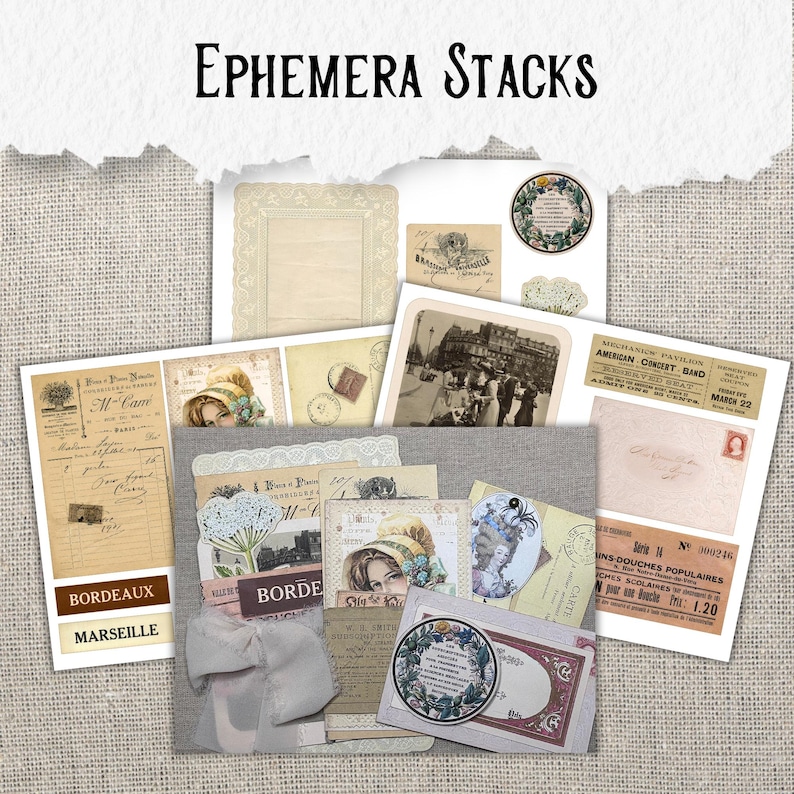 Vintage Ephemera Project Bundle | 8 Handmade Projects | Clusters ...