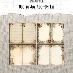 Ode to Joy Printable Ephemera Add-on Kit Junk Journal Yuletide Digital ...