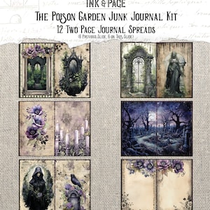 The Poison Garden Junk Journal Printable Kit Gothic Digital Download ...