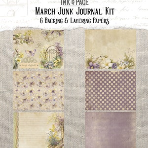 Daffodil & Violet Junk Journal Printable March Monthly Digital Download ...