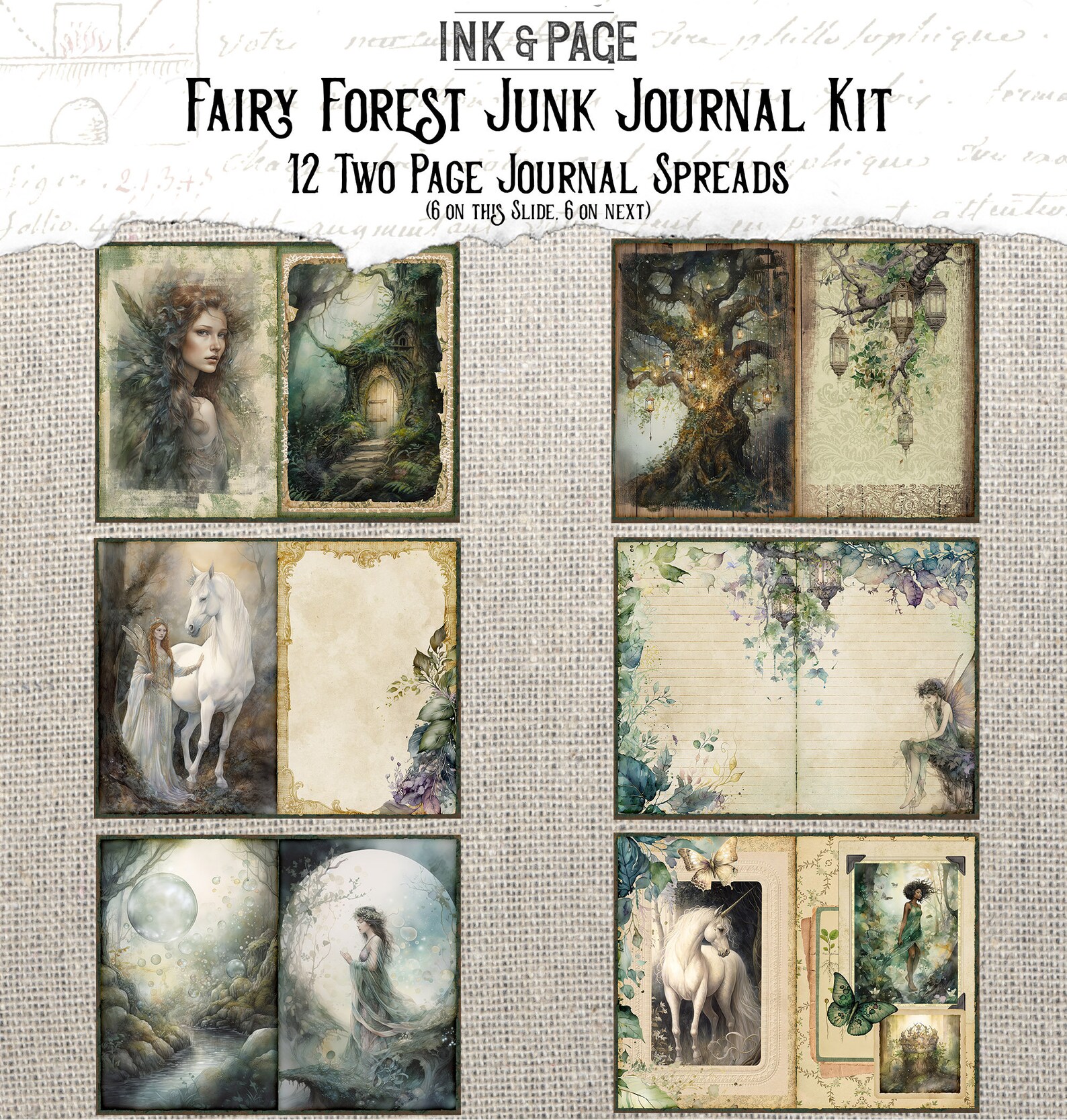 Fairy Forest Junk Journal Printable Kit Magical Fantasy Ephemera ...