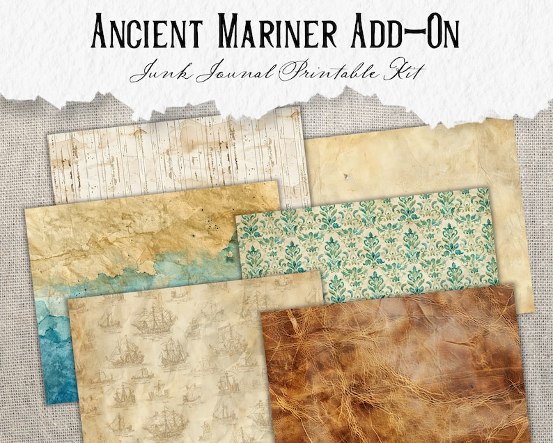 Captain's Log Printable Folio Ancient Mariner Ephemera Junk Journal ...