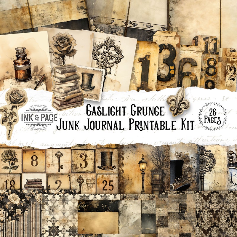 Grunge Collage Kit - Etsy