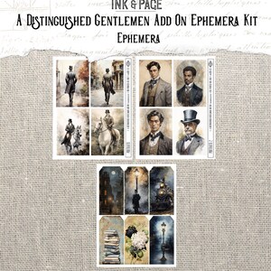 Gentleman Printable Ephemera Masculine Digital Download Junk Journal ...