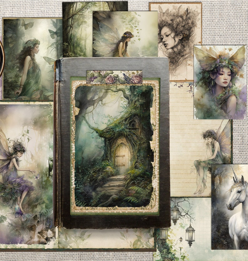 Fairy Forest Junk Journal Printable Kit Magical Fantasy Ephemera ...