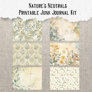 Nature's Neutrals Mega Junk Journal Printable Kit Huge Nature Digital ...