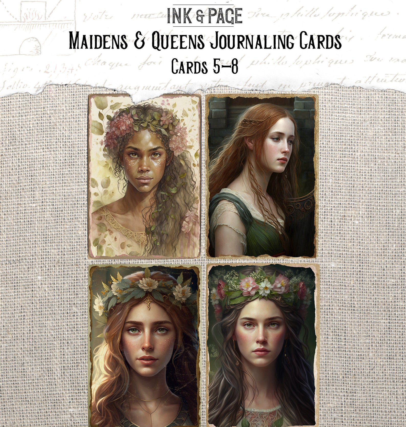 Maidens and Queens Printable Journal Cards, Celtic Dream Ireland ...