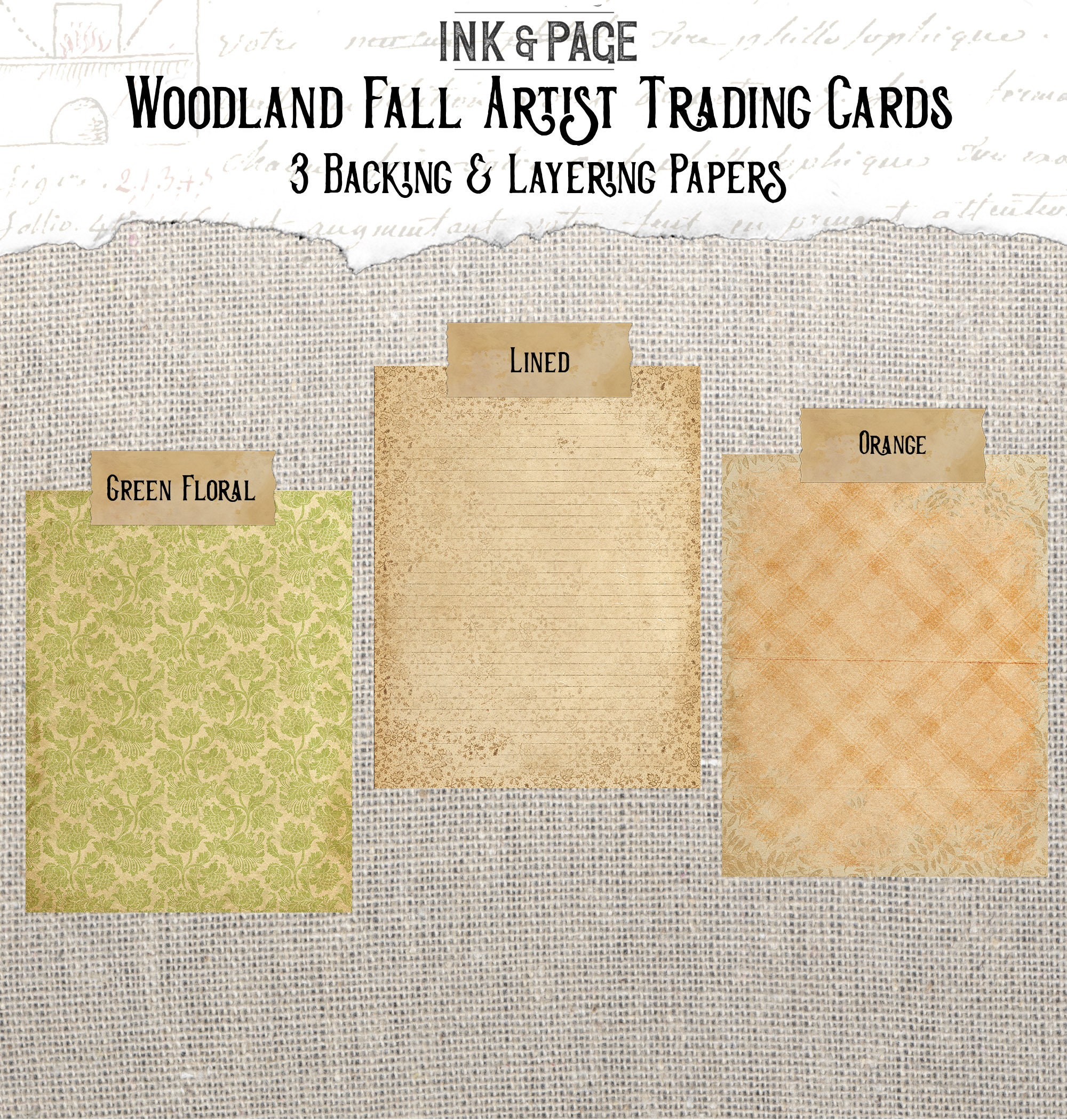 Woodland Fall Printable Atcs Artist Trading Cards Junk - Etsy