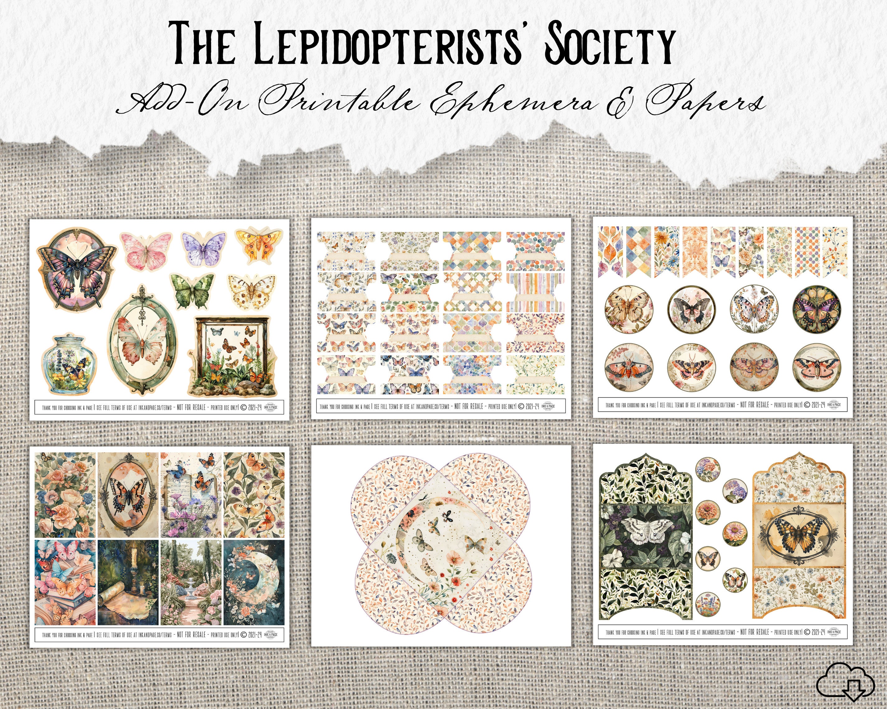 The Lepidopterists' Society Butterfly Printable Ephemera Junk Journal ...