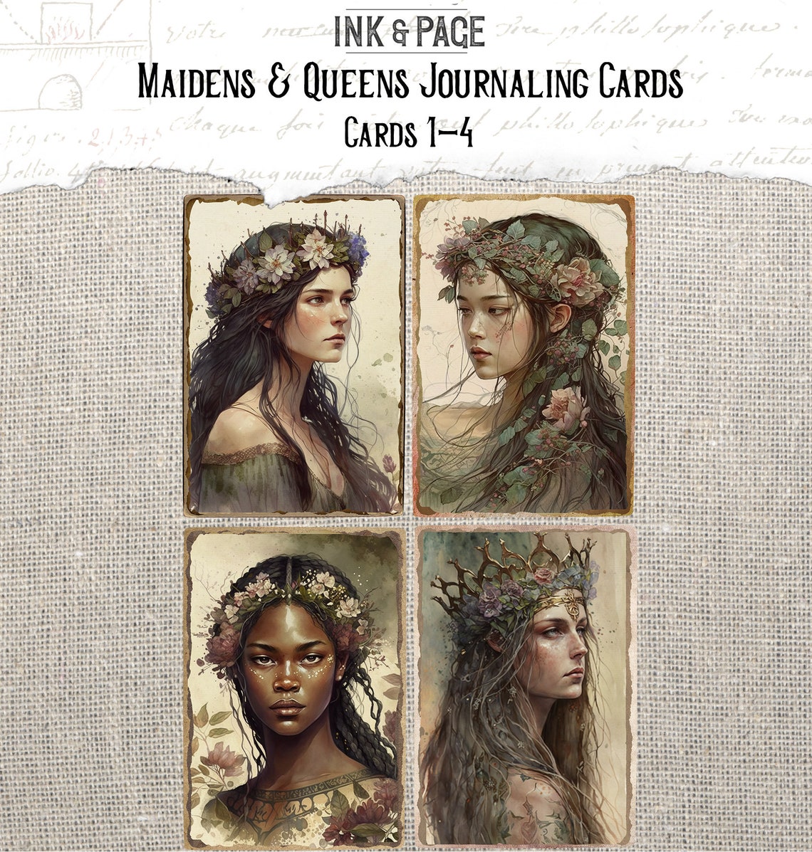 Maidens and Queens Printable Journal Cards, Celtic Dream Ireland ...