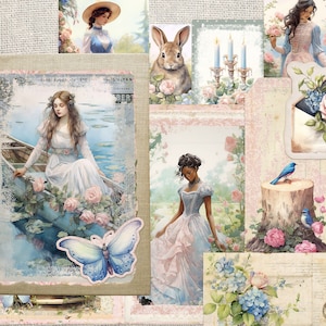 June Junk Journal Printable Kit Rose Birth Month Digital Download ...