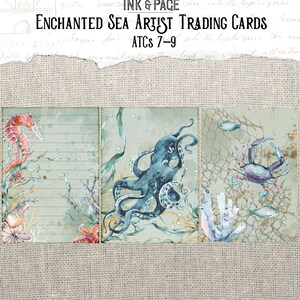 Enchanted Sea Artist Trading Cards, Printable Atcs, Junk Journal ...