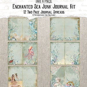 Enchanted Sea Junk Journal Printable Kit, Vintage Ocean Ephemera Pack ...