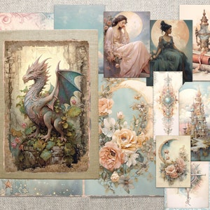 Fantasy Junk Journal Printable Vintage Fairytale Ephemera Digital ...