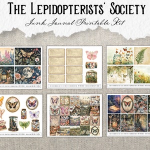 The Lepidopterist Society Junk Journal Printable Kit Butterfly Digital ...