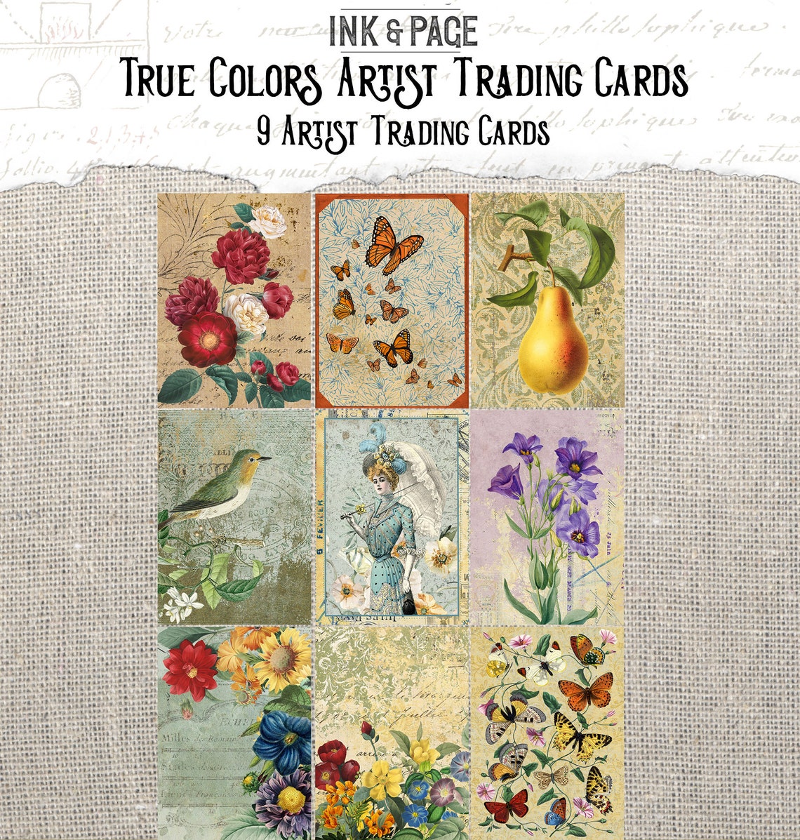 True Colors Rainbow Artist Trading Cards Printable Atcs Junk | Etsy