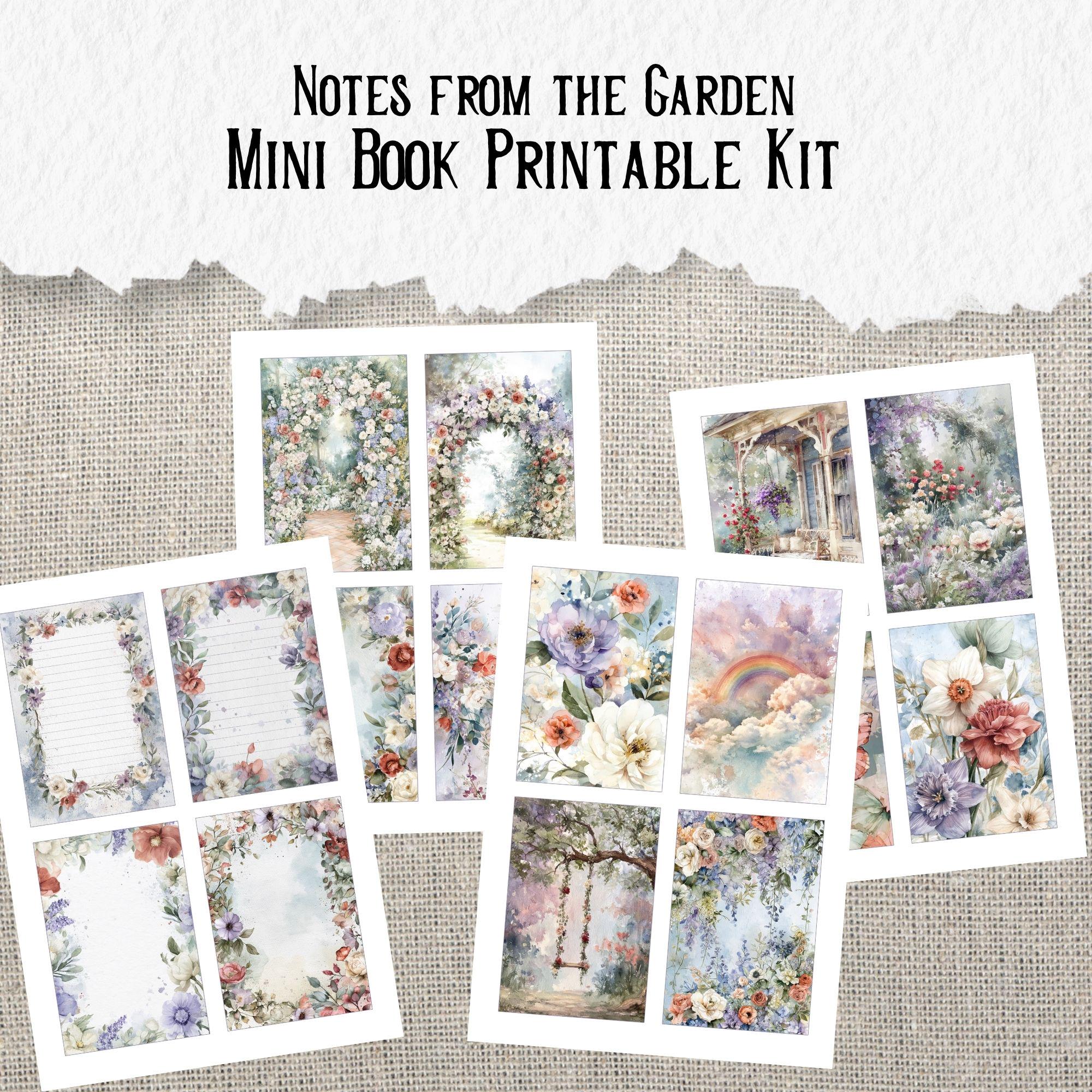 Notes From the Garden Spring Mini Book Printable Junk Journal 4x5 ...