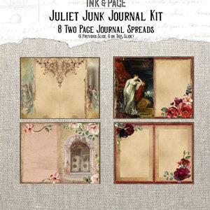 Romeo and Juliet Junk Journal Printable Kit, Dark Academia Ephemera ...