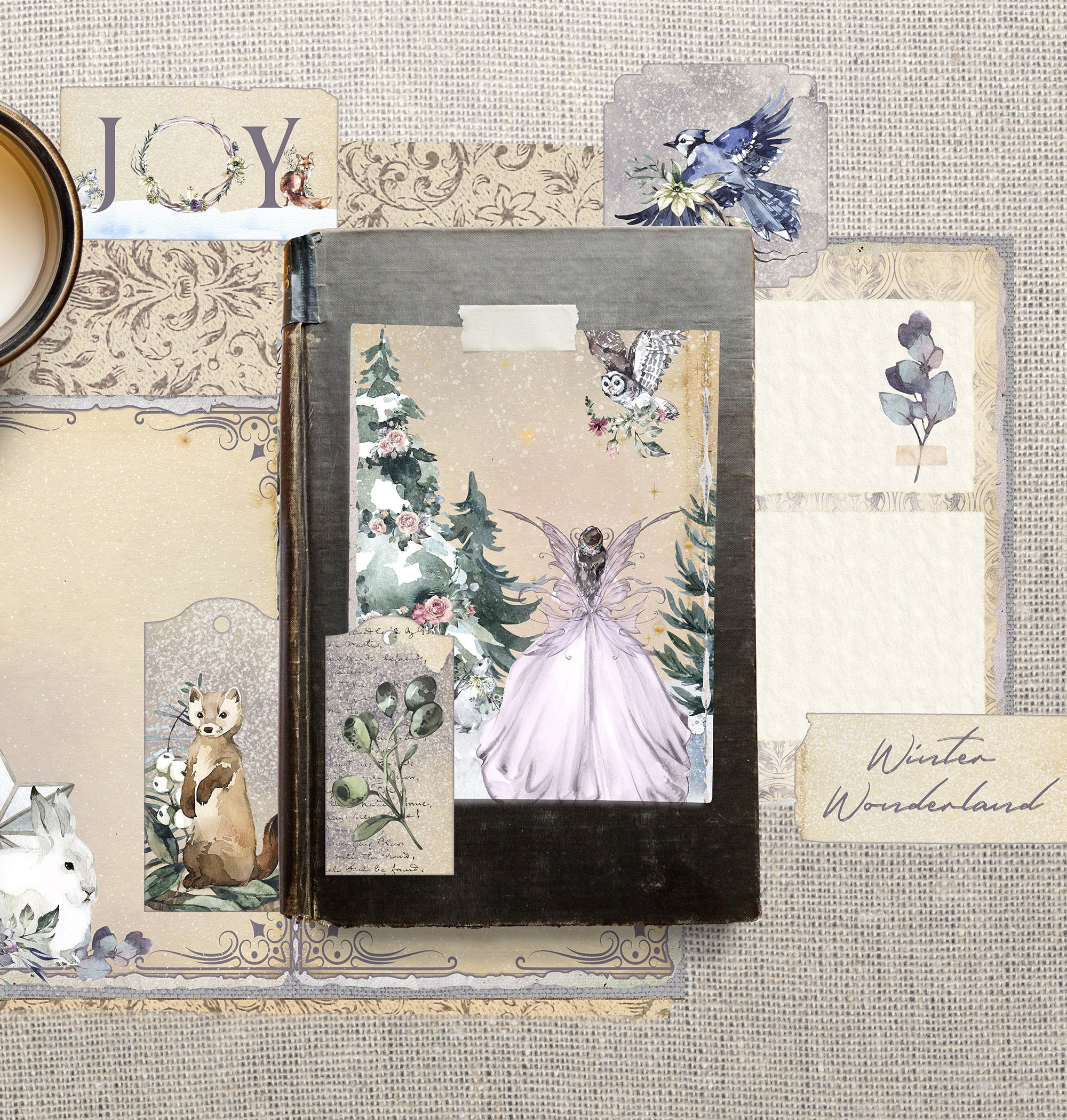 Enchanted Winter Junk Journal Printable Kit Digital Download - Etsy