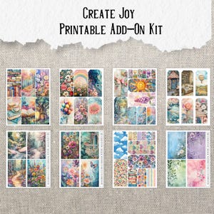 Create Joy Printable Ephemera Add-on Kit Collage Junk Journal Digital ...