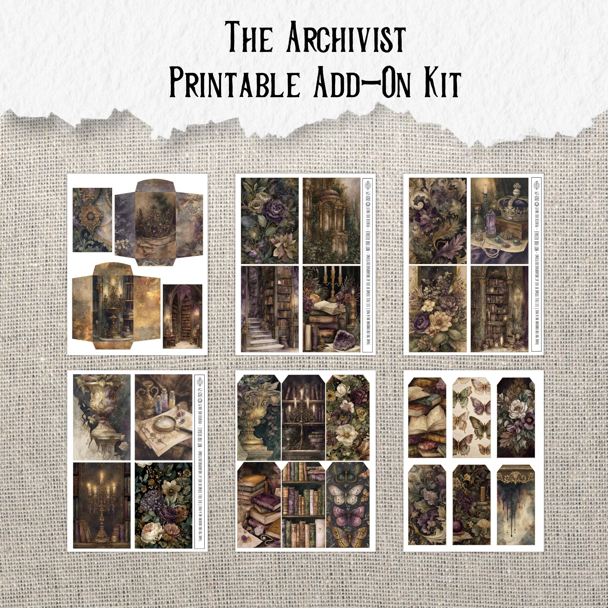 The Archivist Add-on Printable Ephemera Kit, Vintage Files, Mysterious ...
