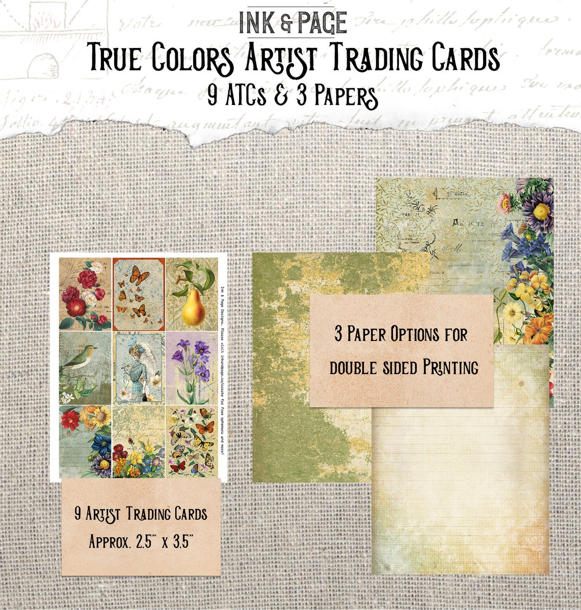 True Colors Rainbow Artist Trading Cards Printable Atcs Junk | Etsy