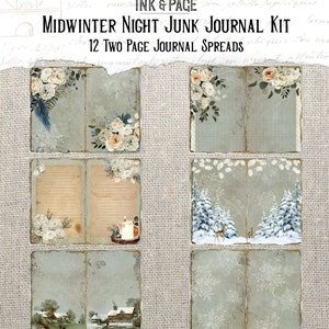 Printable Winter Junk Journal Kit, Forest ,vintage Digital Paper ...