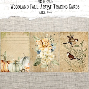Woodland Fall Printable Atcs, Artist Trading Cards, Junk Journal ...