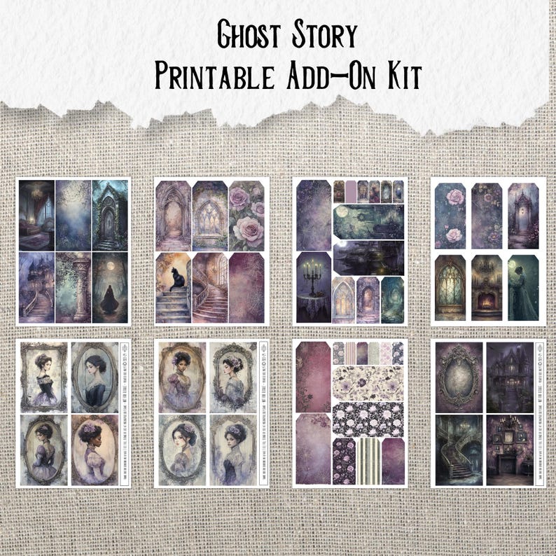 Ghost Story Printable Ephemera Add-on Junk Journal Kit Haunted House ...