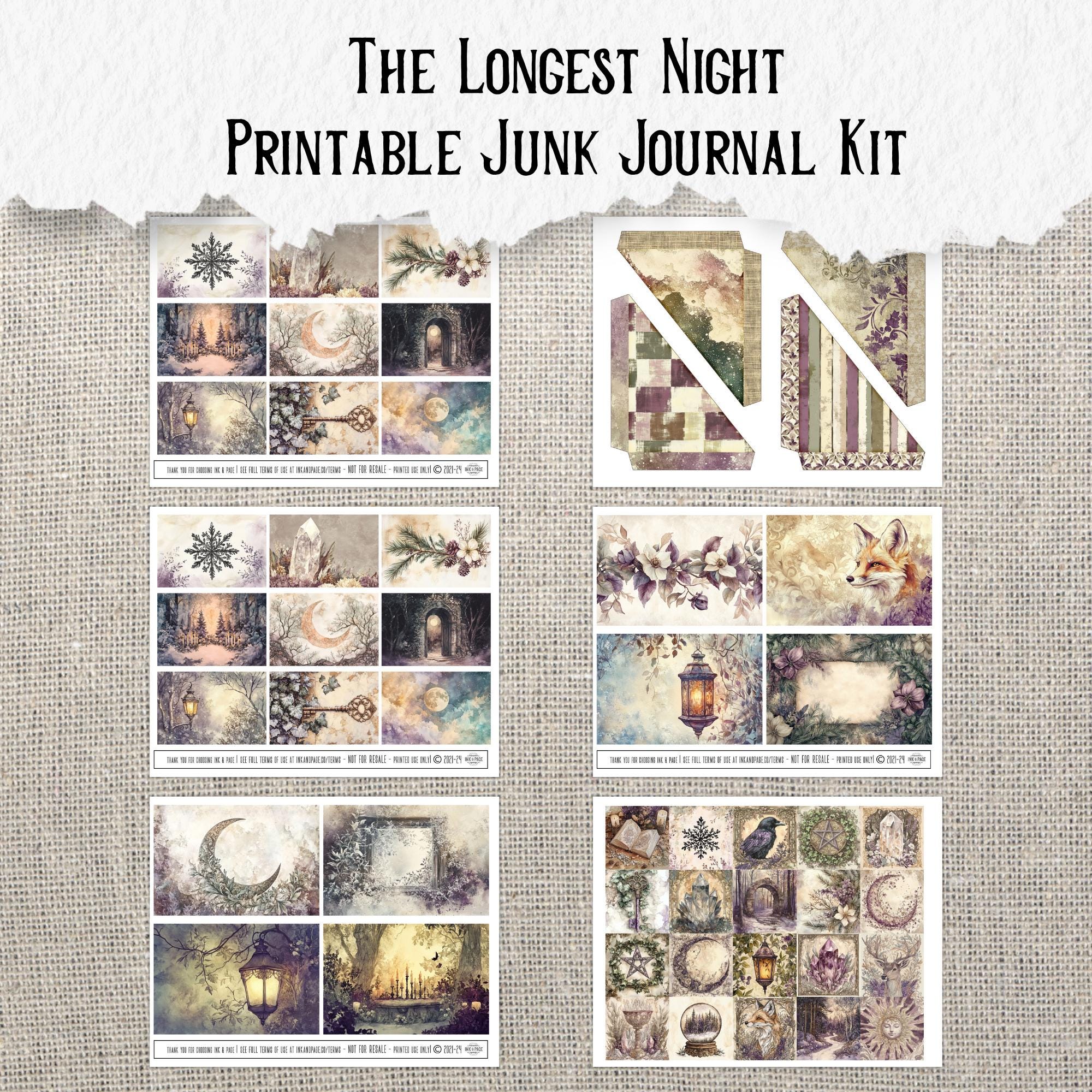 The Longest Night Junk Journal Printable Kit Winter Solstice Digital ...
